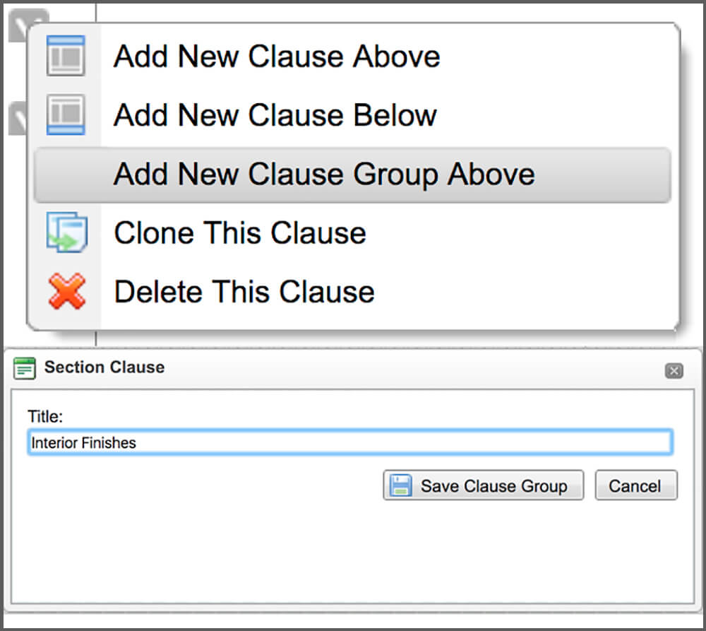 Create Add Or Delete A Clause Masterspec